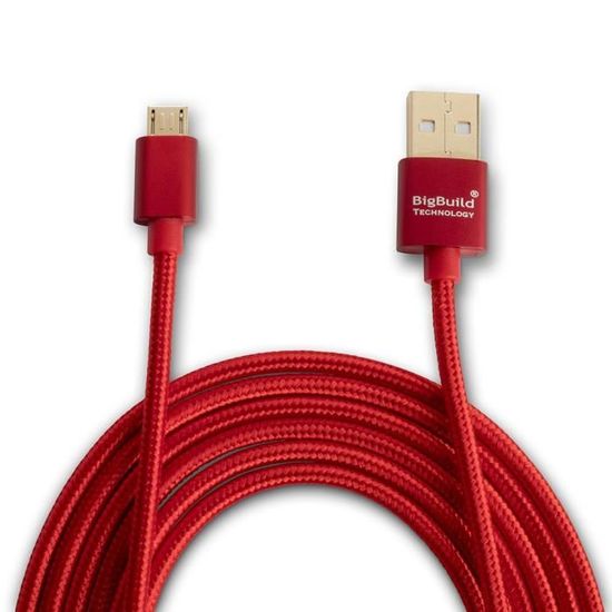Câble Usb Plaqué Or 2 Mètre Rouge Pour Samsung Galaxy A2 Core, A03 Core ...