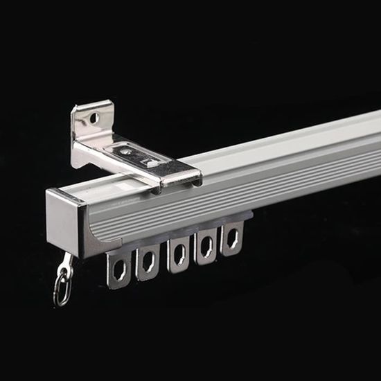 Rail De Rideau Simple En Aluminium Avec Crochets À Rouleau Pour Salon ...