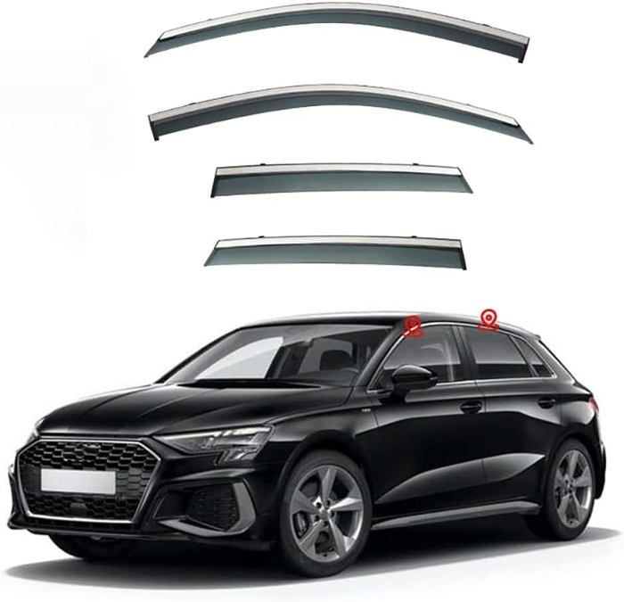 Pour Audi A3 Hatchback MK4-8V 2021 Pluie Garde Auvents Accessoires Auto ...