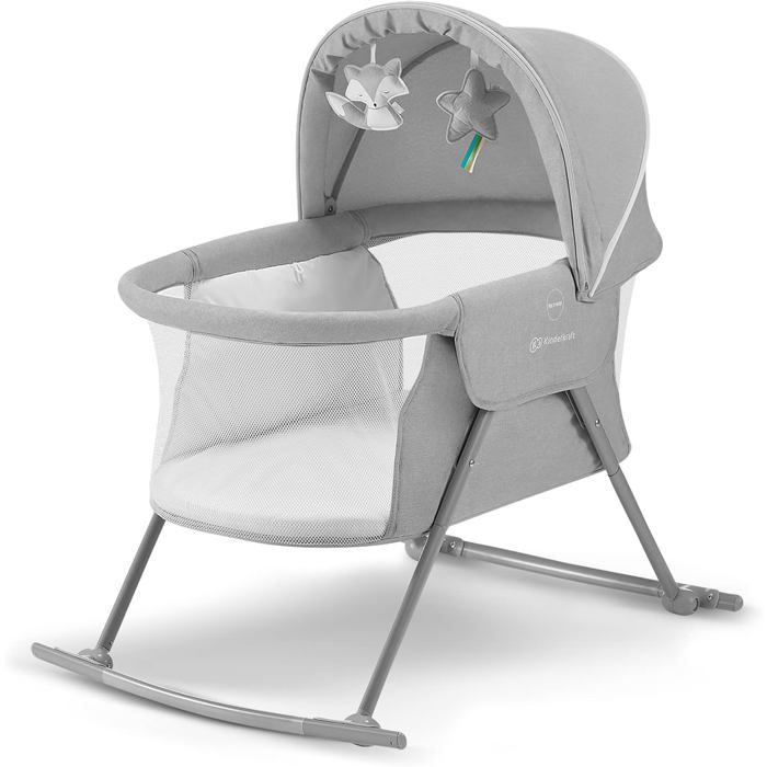 Kinderkraft Lit Bébé 3 en 1 LOVI, Berceau, Lit de Voyage, à Bascule ...
