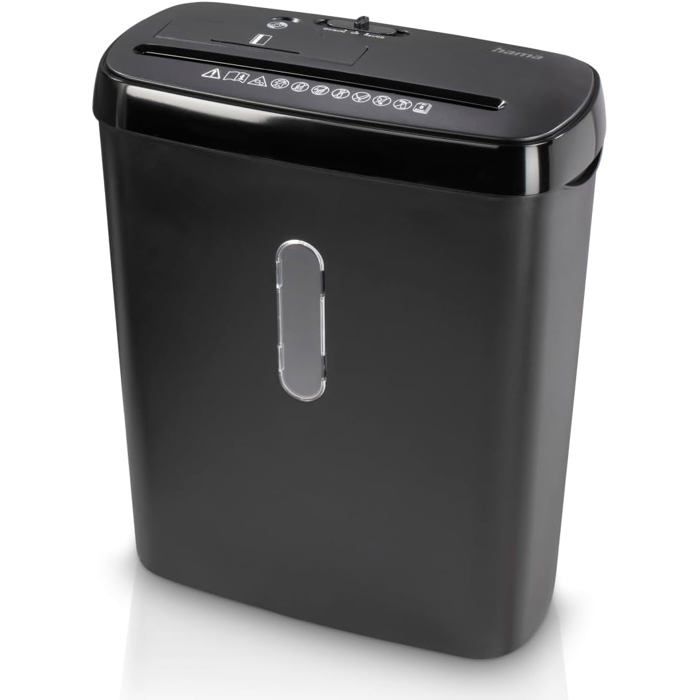 Hama Destructeur de Documents Basic S8CD (Broyeur Documents 8 Feuilles 80g, Destructeur CD/CB ...