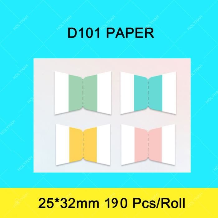 Gommette,étiquette autocollante rectangulaire pour Index D101, papier d ...