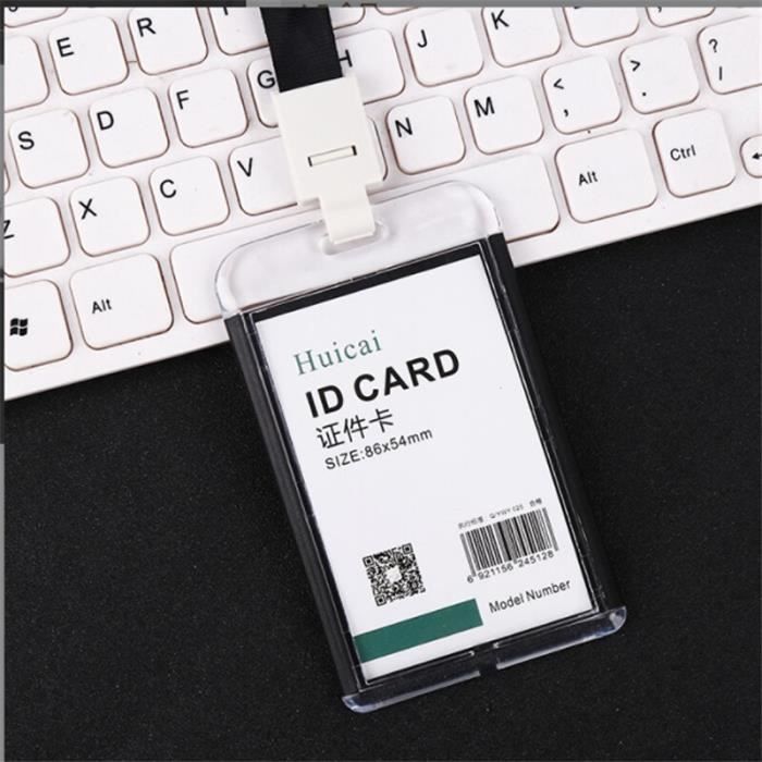 Porte-Cartes WXHVQ Transparent PP Men Women card sleeve ID Badge Case ...