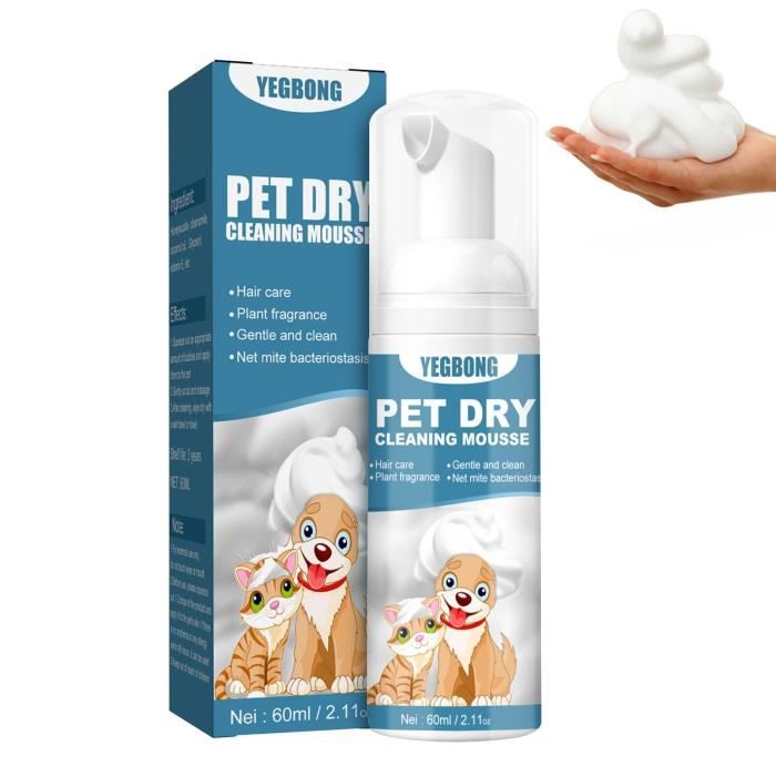 60ml Cat Dry Shampoo Waterless Foam Cleaning Mousse For Cats Dogs Pet ...