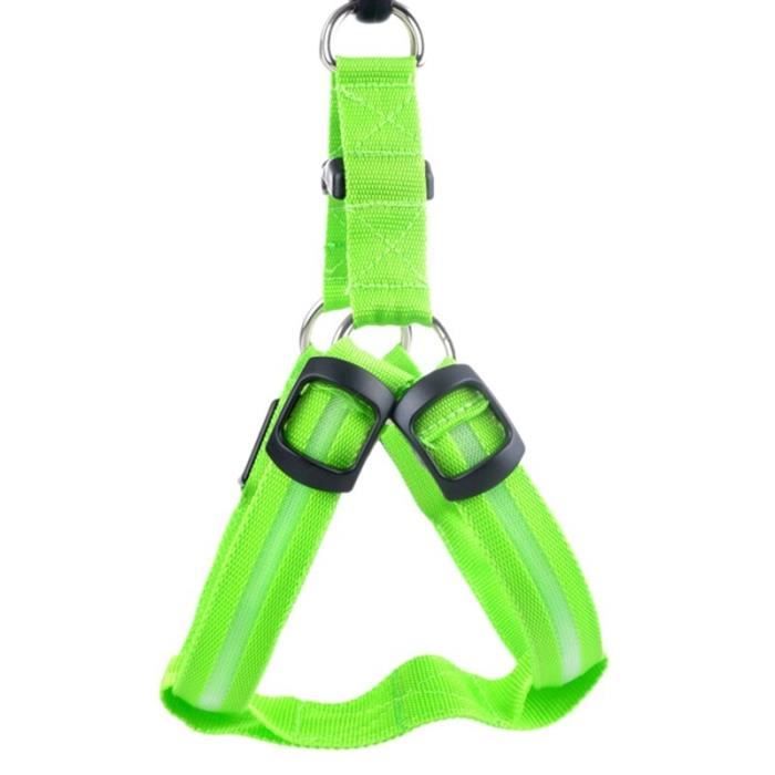 LED Luminous Dog Harness Night Safety Anti-Lost Adjustable Harnesses ...