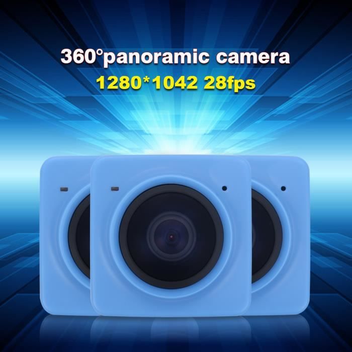 Cube 360 Caméra Sport Panorama Caméscope Bleu 360 Degrés Grand Angle ...