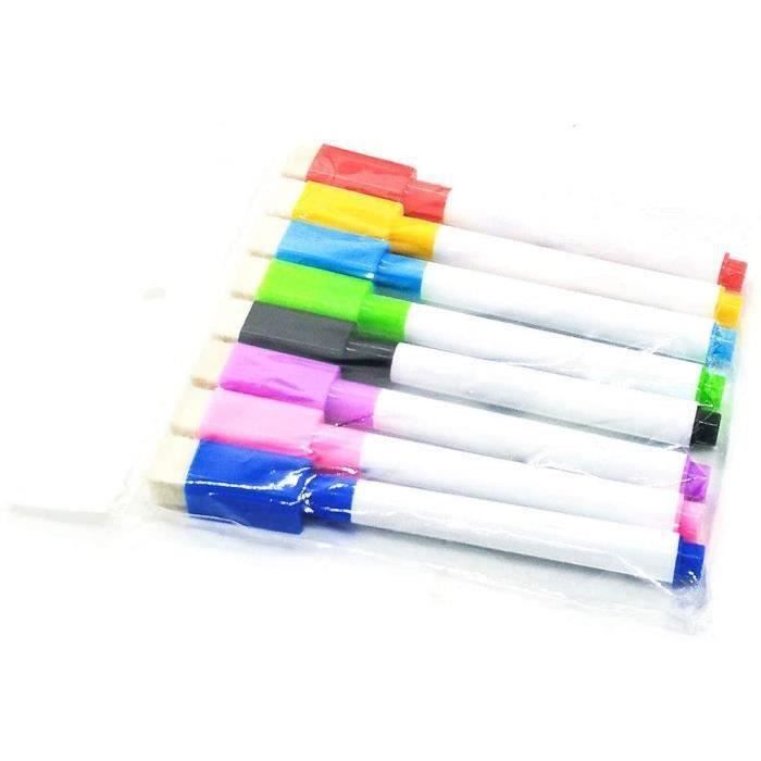 XiaoLD-youuu 8pcs Stylo De Tableau Blanc Avec Magnétique Effaçable Pour ...