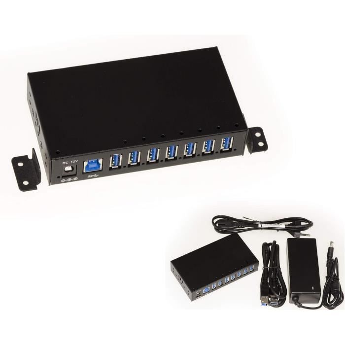 HUB USB - KALEA-INFORMATIQUE - 7 Ports USB 3.0 - Alimentation 5V 3A ...