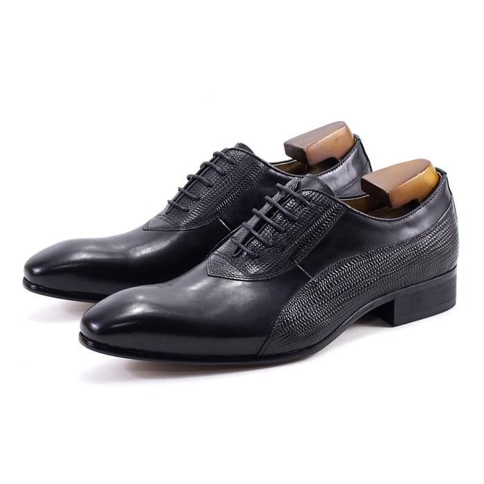 Oxford – chaussures habillées en cuir véritable pour homme, souliers ...