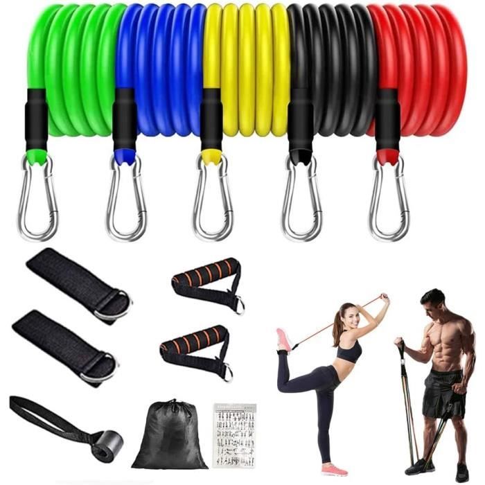 Bandes de Résistance Set Bands de Fitness Elastique Musculation en ...