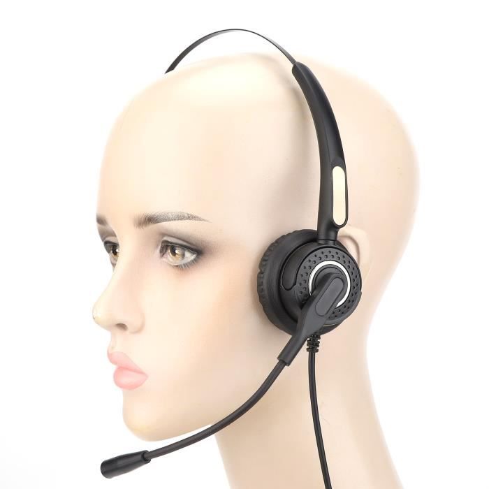 JIA Casque de centre d'appels Casque téléphonique Casque de service ...