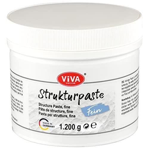 VIVA DECOR® PÂTE TEXTURÉE FINE (1200 G, BLANC) MAT, TRÈS FIN À BASE D ...