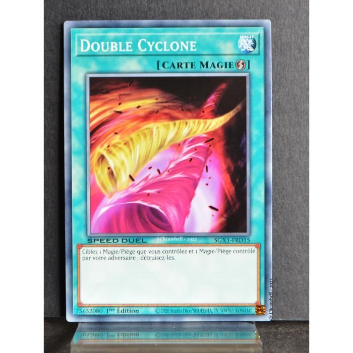 Carte YU-GI-OH SGX1-FRD15 Double Cyclone NEUF FR - Cdiscount Jeux - Jouets
