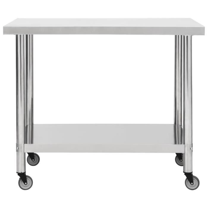 Table de travail de cuisine - ZERODIS - HB042 - Acier inoxydable ...