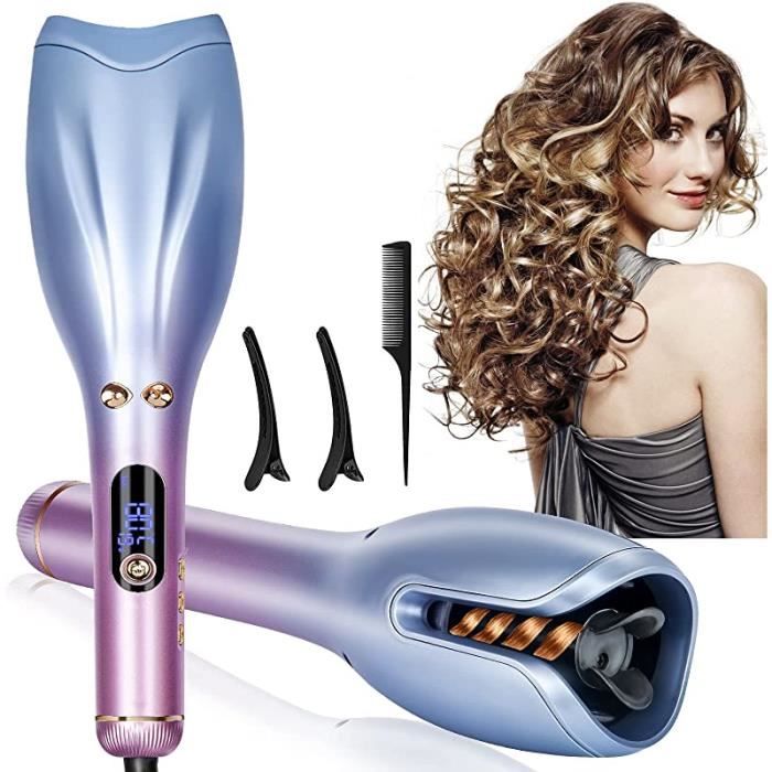 Fer à friser automatique - ZGEER - Modèle rotatif - Température réglable - Ions négatifs - Arrêt ...