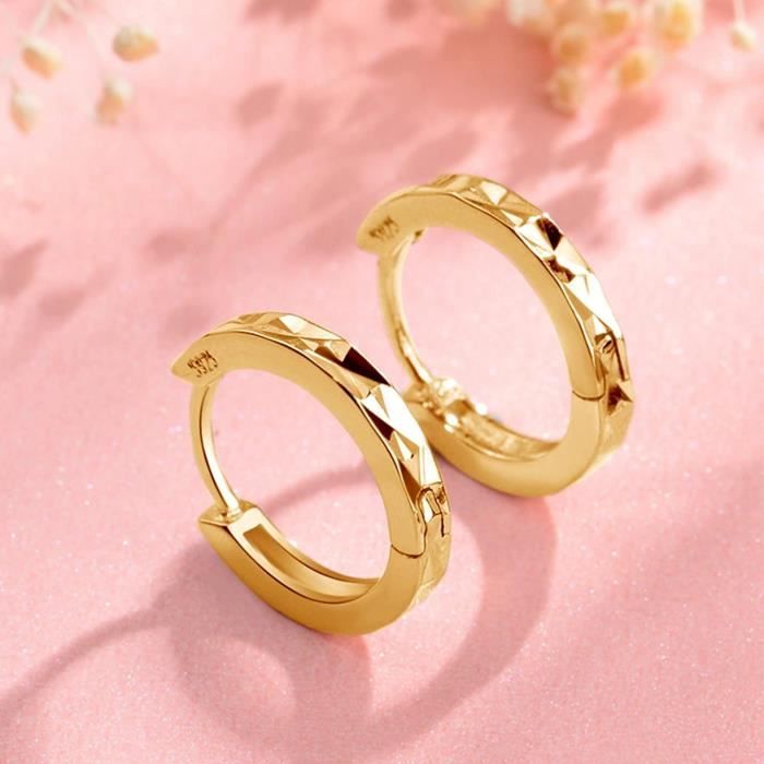 Kamise 3 Paires Petites Créoles Femme Boucles D'Oreilles Argent Fin 925 ...