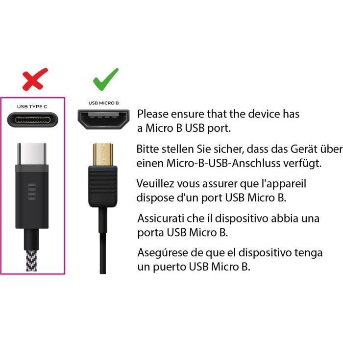 Câble Usb Plaqué Or 2 Mètre Rouge Pour Samsung Galaxy A2 Core, A03 Core ...