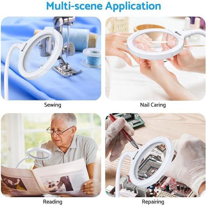 Lampe loupe LED rechargeable avec clip en métal Optique éclairante ...