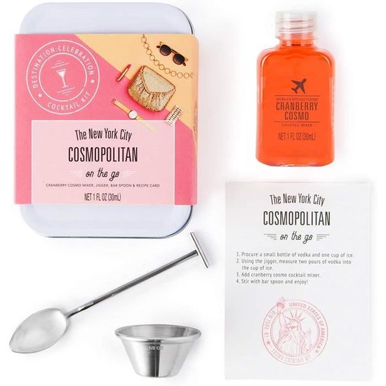 Gifts, Cocktail Kit Travel Tin Gift Set, Includes Cranberry Cosmo ...