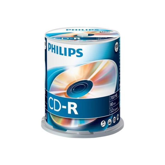 Philips CD-R 700 Mo (80 min) 52x - 100 supports en spindle - Cdiscount ...