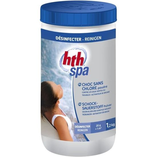 Poue Choc sans Chlore HTH pour Spa Gonflable, 1,2kg55 - Cdiscount Jardin