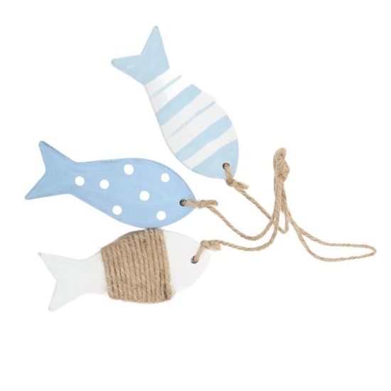 ZJCHAO Décor de poisson en bois Poisson en Bois à Suspendre en Bois de ...