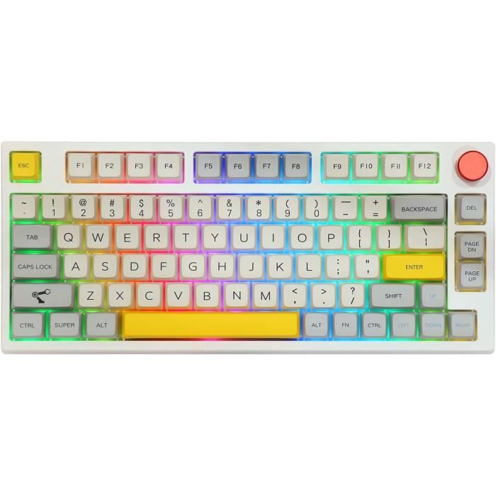 TH80 Pro 75% Hotswap RGB Triple Mode Clavier Mécanique avec PBT MDA ...