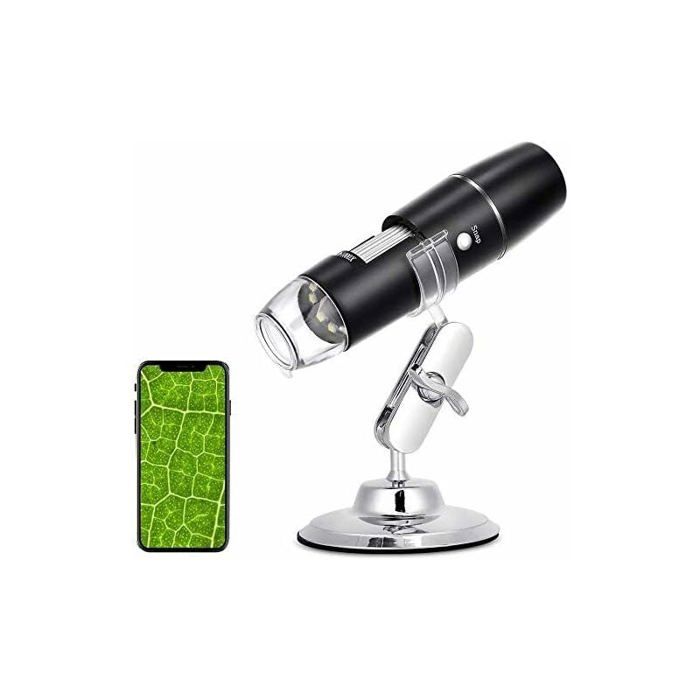 Microscope numérique WiFi (50x-1000x) avec support métal - Compatible ...