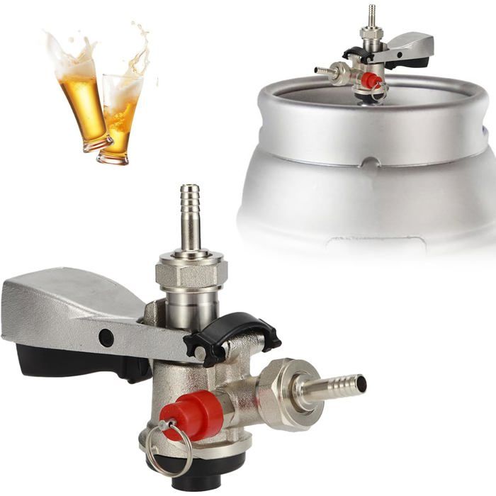 Keg Coupler G5/8S Stainless Steel Beer Tap Dispenser with Safety ...