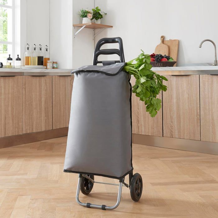 Chariot de Courses Pliable Caddie avec Sac Amovible Étanche Diable de ...