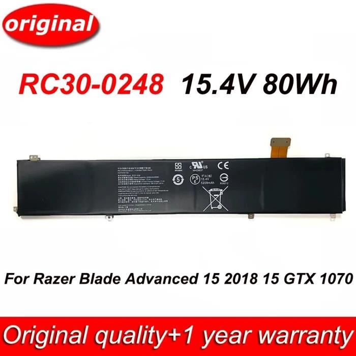 Batterie RC30-0248 V 80wh pour Razer Blade Advanced 15 15.4 2018 15 GTX ...