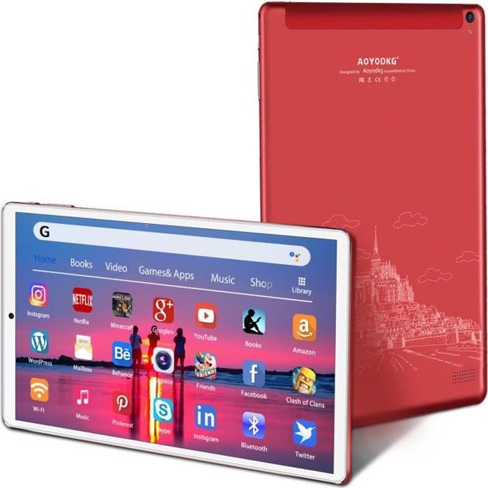 AOYODKG A1-Tablette tactile 10 pouces-4 Go de RAM 64 Go ROM/128Go-5Ghz ...