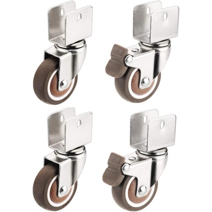 Roulettes Pivotantes 50 Mm Roulettes En Caoutchouc Roulettes De ...