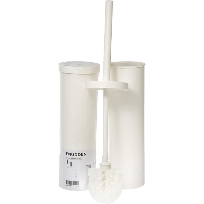 Lot de 2 brosses WC avec support Blanc.[D1308] - Cdiscount Bricolage