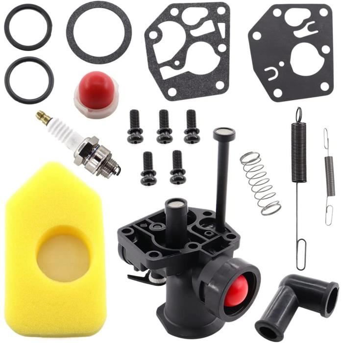 Kit carburateur pour tondeuse à gazon Briggs Stratton 499809 498809A 494406 et filtre à air ...