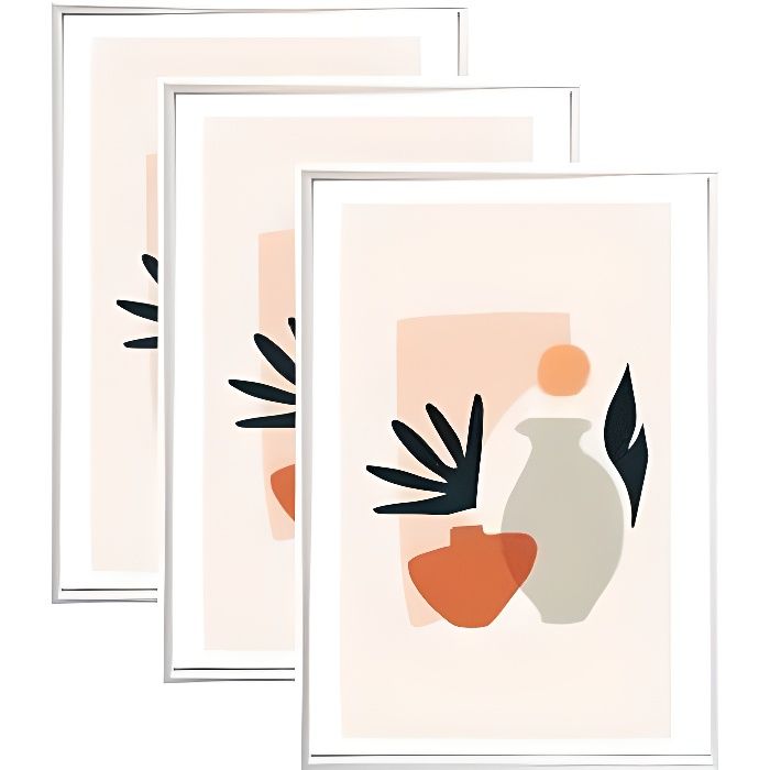 Cadre photo Blanc en résine format 15x21 cm - lot de 3 - Cdiscount Maison