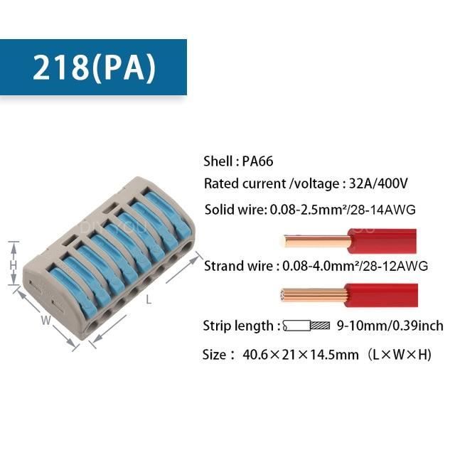 218-Blue-1 PCS -Rapide Connecteur De Câblage 222 type Électrique ...
