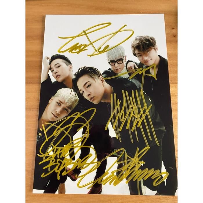 Vitrine Pour Collectionneur CRAZE hand signed Bigbang autographed group photo 5*7 K-POP 072020 ...