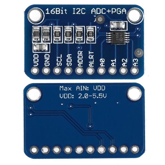 EJ.life module ADC 16 Bit I2c Adc, 16 Bit Adc Adc Development Board Analog To Digital Converter ...