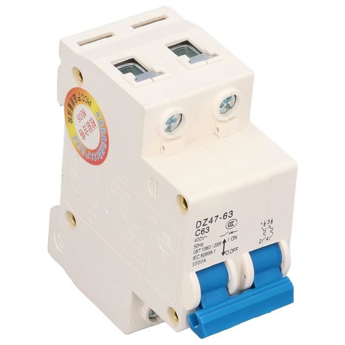 Fafeicy Disjoncteur basse tension Disjoncteur Miniature 2P haute sécurité fonctions de ...