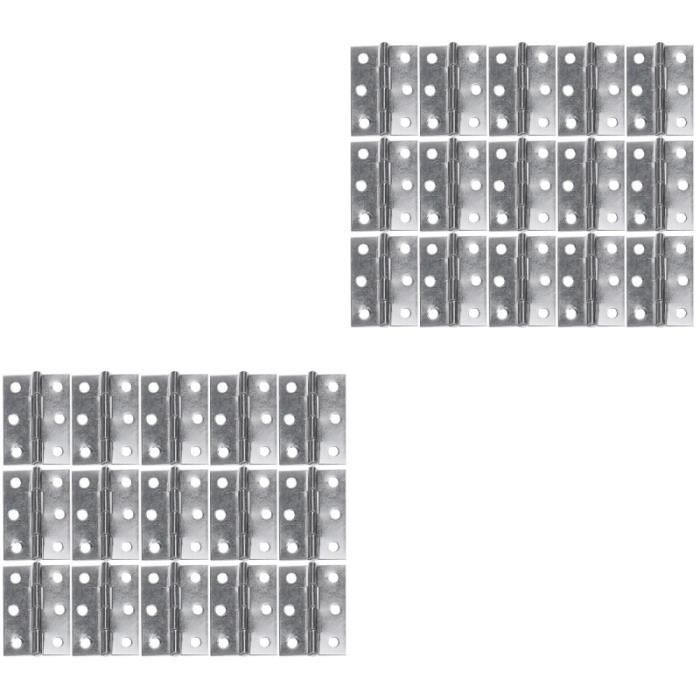 64 PCS 2 pouces Charnière de porte en acier inoxydable Charnière à ...