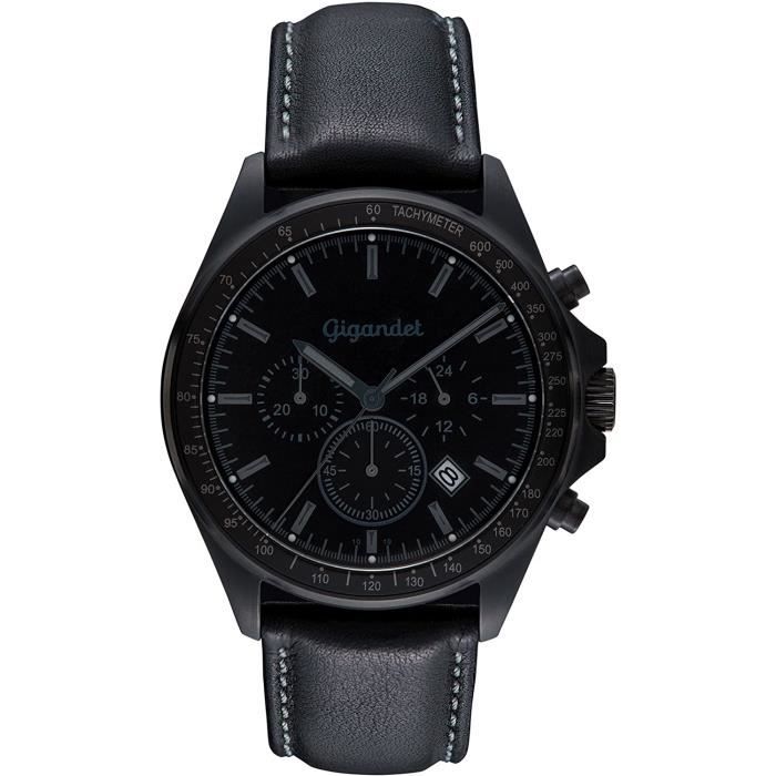 Montre - GIGANDET - G3-005 - Chronographe Analogique - Acier Inoxydable - Étanchéité 10 Atm Noir ...