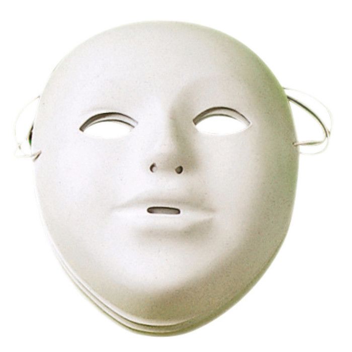 Masques enfant en plastique blanc 15 x 18 cm x 5 pièces - Cdiscount Maison