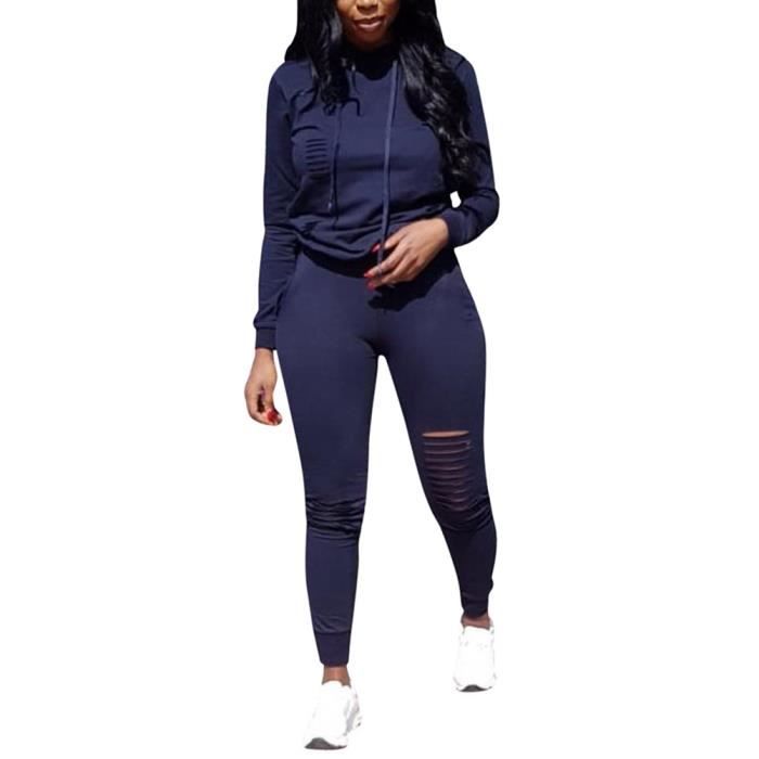 Minetom Femmes Jogging Yoga Gym Survêtement Manches Longues Sweat-Shirt ...