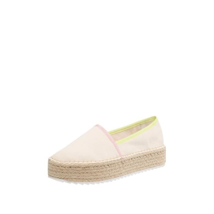 Espadrilles Compensées - Tommy Jeans - Ref 59099 AEF - Beige - Femme ...