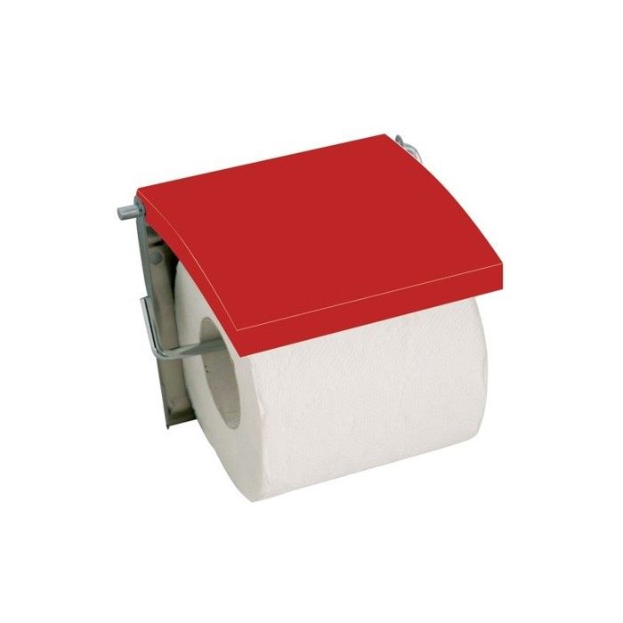 Porte Rouleau Papier Wc Mural MDF & Inox Rouge MSV - Cdiscount Bricolage