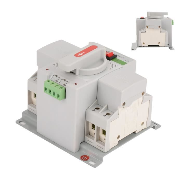 Interrupteur de transfert de puissance 220V 63A 2P - Interrupteur de transfert automatique ATS ...