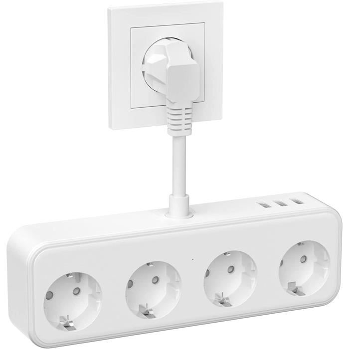 Prise Multiple Avec Usb, Double Fiche Pour Prise De Courant, 4 ...