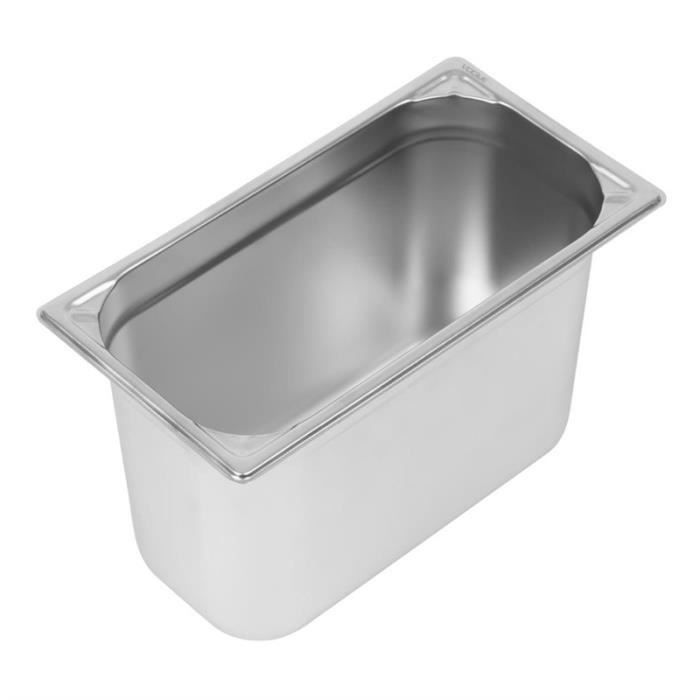 Bac inox 18-10 GN 1/3 - VOGUE - 200mm - Capacité 7,5L - Rectangulaire ...