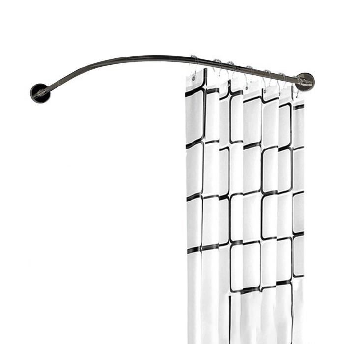 YOSOO Rideau de Douche Courbé Inox Extensible pour Salle de Bain - Cdiscount Maison